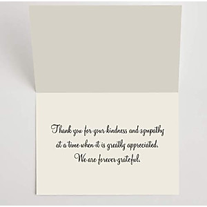 MPC Brands Funeral Thank You Cards - Sympathy Bereavement Thank You Cards With Envelopes - Message Inside (50, Religious)