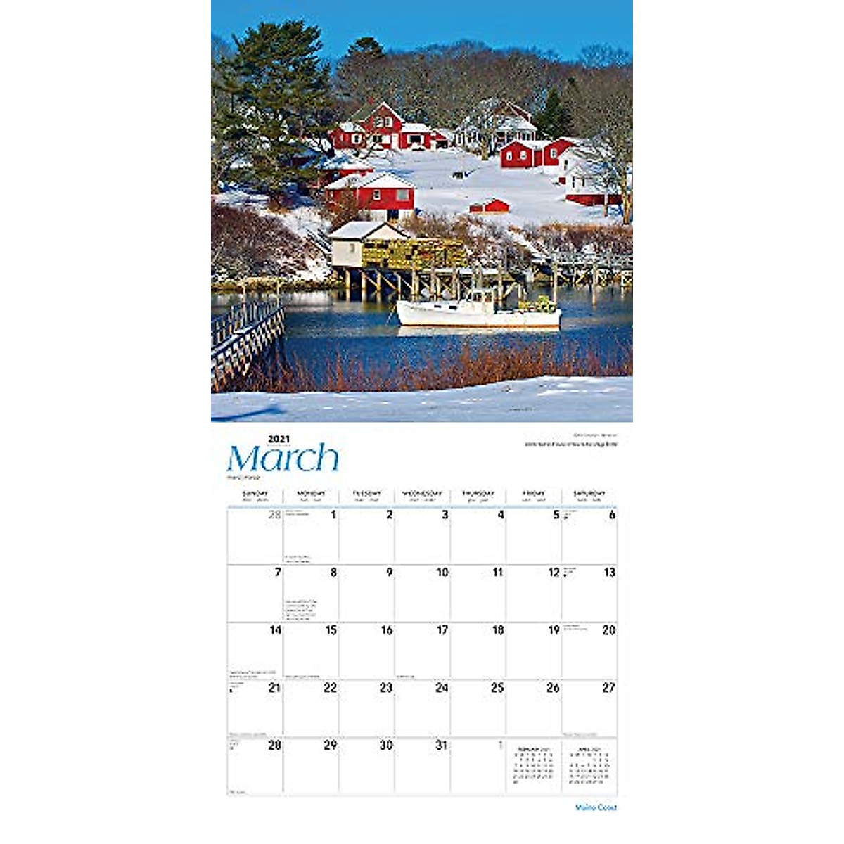 Maine Coast 2021 Calendar