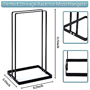 HAKDAY Portable Hanger Organizer Rack, 1PC Metal Hanger Stacker Black Hanger Caddy Hangers Storage for Closet Laundry Dry Cleaning Room