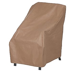Duck Covers Essential Water-Resistant 26 Inch Patio High Back Chair Cover, stackable chair covers for outdoor furniture
