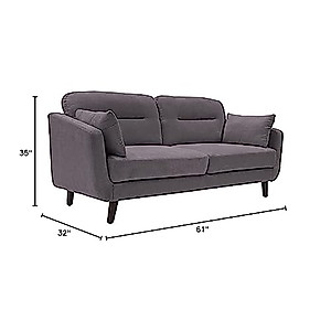 Allora Loveseat in Dark Gray