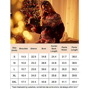 Ekouaer Christmas Pregnancy Pajamas Red Elk Pjs Long Sleeve Nursing Sleepwear for Hospital Christmas Stripe L