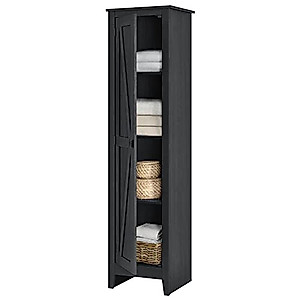 Ameriwood Home SystemBuild Storage Cabinet, Black Oak