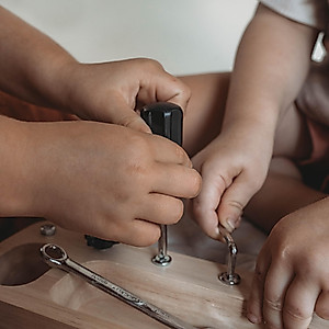 Montessori Screwdriver Board Set - Wooden Toy Screws - Nuts with Kid Screwdriver Set - Little Hands Busy Box - Montessori Screwdriver Board - Nuts and Bolts Preschool Materials