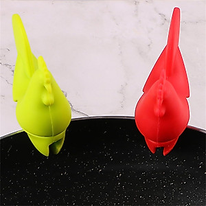 Silicone Pot Clip Spoon Rest Silicone Utensil Rest Silicone Spoon Rest for Stove Top Spill-proof Lid Lifter Non-Slip Spoon Holder Stove Organizer, Steam Releaser