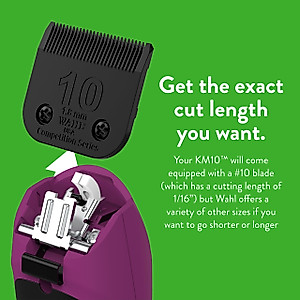 Wahl Professional Animal KM10 2-Speed Brushless Motor Pet, Dog, and Horse Clipper Kit - Berry