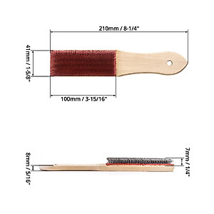 QWORK File Cleaner Carded, 2 Pack, 8" Universal File Card and Brush