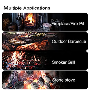 GGC Electric Charcoal Fire Starter Lighter for Big Green Egg Smokers BBQs Grills Wood Burning Fireplaces and Fire Pits(Meramic Core Material)