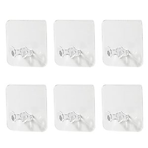 Cabilock Plug Hook Ceiling Hooks 10pcs Strong Multi Transparent Plastic Phone Shaving Razor Towel Hook Sticking Ceiling Hanger Hook for Home Kitchen Ceiling Hook Pasting Hook