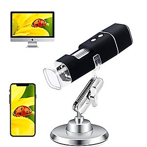 Digital Microscope USB Microscope Camera 1080P 2.0 MP Zoom Magnification Microscope 50X to 1000X Handheld Portable Microscope, Stand for Android, iPhone, Tablet, Windows, Mac