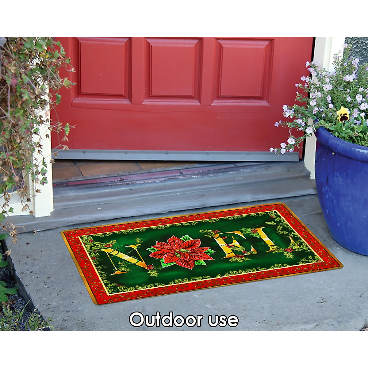 Toland Home Garden 800101 Noel Winter Door Mat 18x30 Inch Christmas Outdoor Doormat for Entryway Indoor Entrance