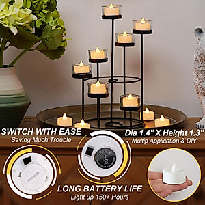 BEICHI 100-Pack Flameless LED Tea Light Candles Bulk, Warm White Battery Operated Votive Tealight Little Candles, Small Electric Fake Tea Candles for Holiday, Wedding, Parties