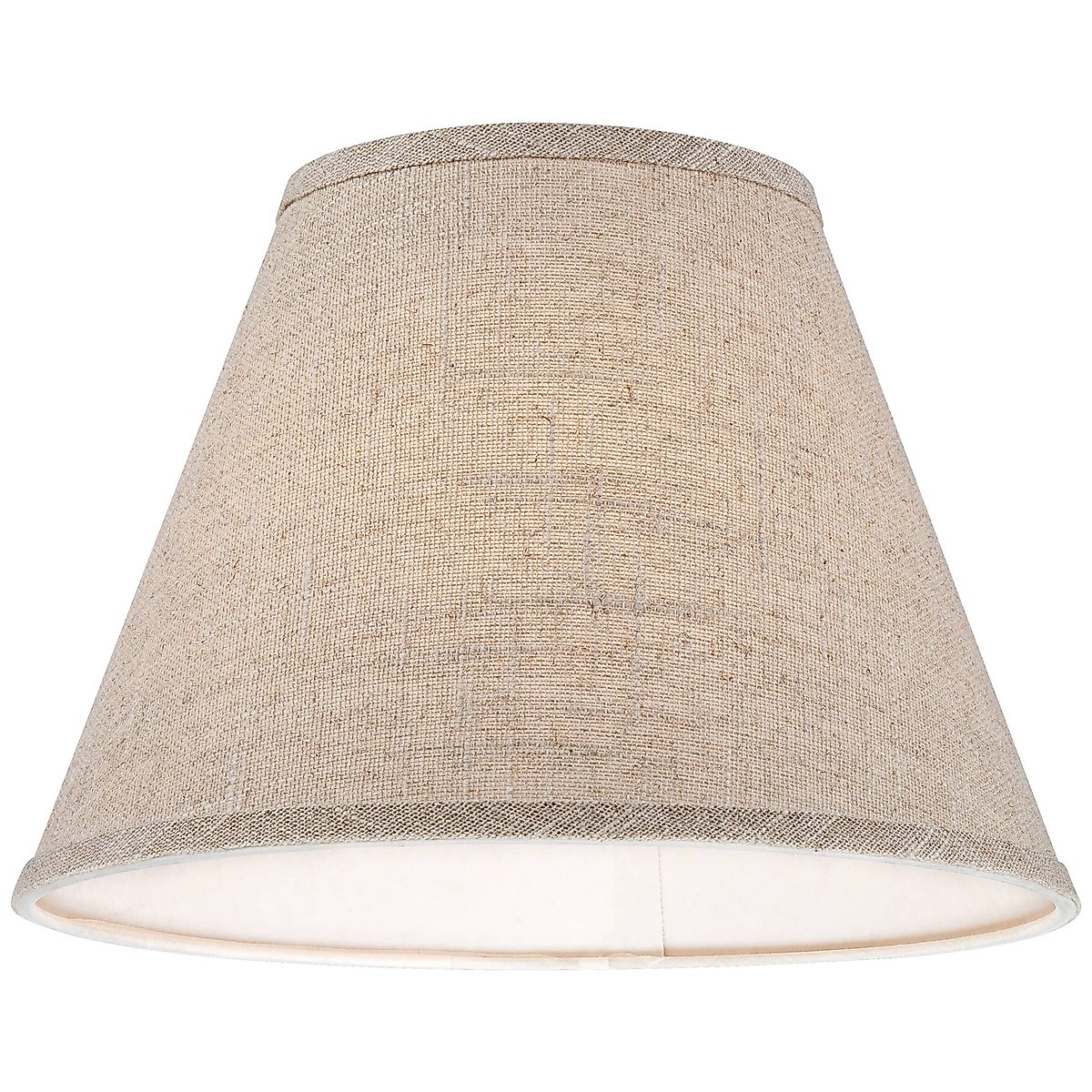 Fine Burlap Small Empire Shape 6" Top x 12" Bottom x 9" Slant (Spider) Replacement with Harp and Finial - Springcrest