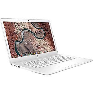 HP Chromebook 14-ca053cl 14" Full-HD Anti-Glare Display: Intel Celeron N3350 4GB/32GB eMMC WiFi+BT Cam Chrome OS (Snow White) (Renewed)