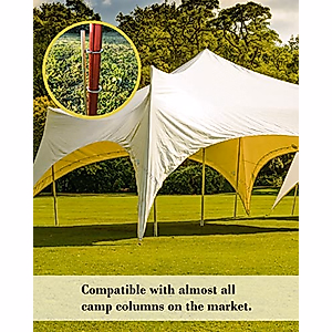 NACETURE Flag Pole Anchors 2 Pack - Grass Umbrella Anchors Stand - Heavy Duty Umbrella Spike Stainless Steel 304 Steel Umbrella Holder Ideal as Camping Tent Holder, Sand Auger, Telescoping Tarp Poles