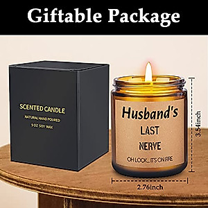 Gifts for Husband from Wife, Funny Birthday Anniversary Presents for Him from her, Gag Romantic Valentines Candles for Men, Personalized I Love You Gifts for Couples Best Boyfriend Man Male