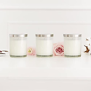 Weddingstar 9oz Glass Jar Gift Candle with Lid, Unscented - Non Customizable
