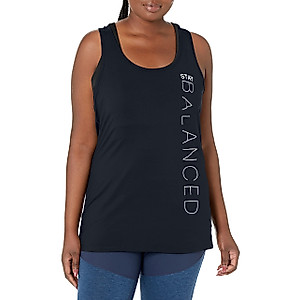 C9 Champion Women's Graphic Tank, EBONY/STAY BALANCED PLUS, XXL