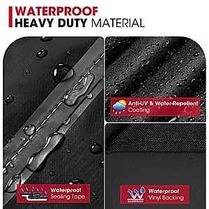 Unicook 28 Inch ProSeries Griddle Cover for Blackstone, Flat Top BBQ Grill Cover for Outdoor Grill, Heavy Duty Waterproof Cooking Station Protector with Sealed Seam, 60 Inch, Black