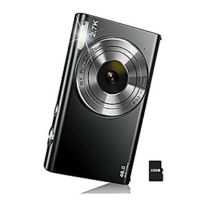 Digital Cameras for Photography Digital Camera Autofocus, 2.7K 48MP Teenager Camera with 2.8" Large Screen, 16X Zoom and 32GB Card, Compact Camera Take Macro Photos, Stylish Portable Camera for Teens