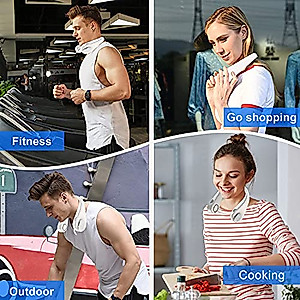 Neck Fans: Bladeless Neck Fan Rechargeable, Portable Neck Fan Hands Free with 360° Cooling Necklace Fan, 3 Speeds Hanging Personal Fan Low Noise for Office Running Camping Travel (Pink)