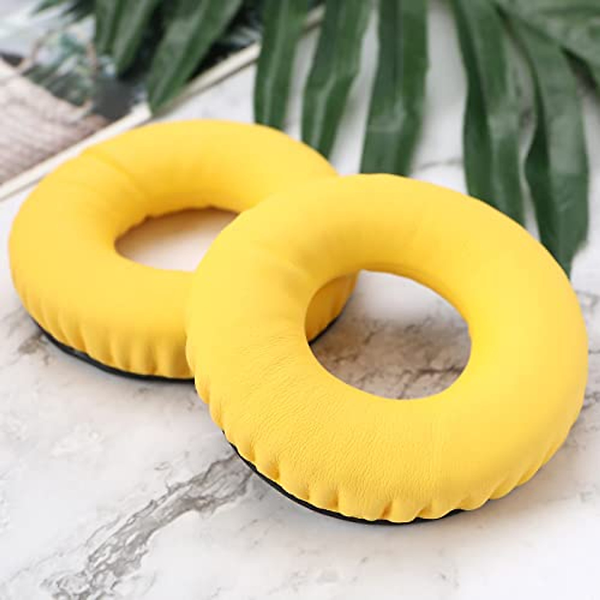 1 Pair Earpads Compatible with Sennheiser HD25 HD25-II HD25SP HD25SP-II Headphones Replacement Leather Soft Foam Ear Cushions Headset Repair Parts Black