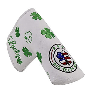 Golf Head Covers Driver Fairway UT Cover Putter Iron Cover Golf Club Protector Lucky Clover