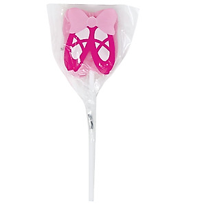 12 Pk Ballerina Lollipops - Ballet Shoes Candy Suckers - Individually Wrapped Dance Party Favors - Ballerina Party Favors - Ballerina Birthday Party - Dance Ballerina Gifts - Ballet Party Supplies