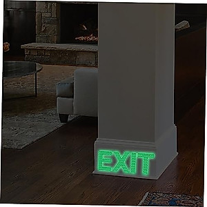 TOPPERFUN Emergency Door Exit Sign Safety Exit Sign Wall Sticker Noctilucence Exit Sign Green Exit Sign Sticker