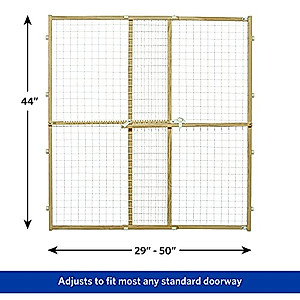 MidWest Homes for Pets Wire Mesh Pet Safety Gate, 44 Inches Tall & Expands 29-50 Inches Wide, Large