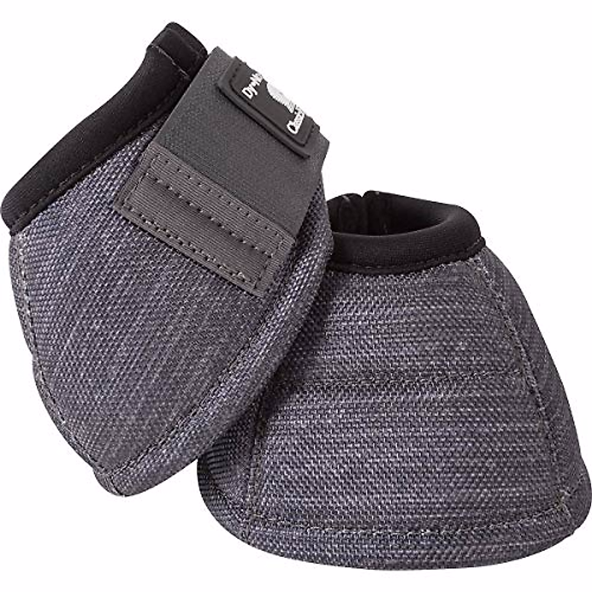 Classic Equine Dyno No-Turn Overreach Horse Bell Boots Charcoal Gray (Medium)