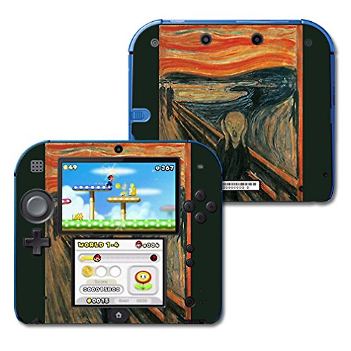 MightySkins Skin Compatible with Nintendo 2DS - The Scream | Protective, Durable, and Unique Vinyl Decal wrap Cover | Easy to Apply, Remove, and Change Styles | Made in The USA