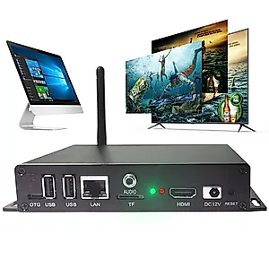 Advertising Streaming Media Player Box for Digital Signage,Network Management with Free Software,Creation of Digital Marketing,Remote Upload Function, Application and Planning Function (V1-M1)