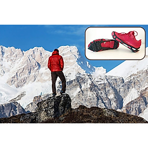 Limm Crampons Ice Traction Cleats Large - Lightweight Snow Cleats for Walking on Snow & Ice - Anti Slip Shoe Grips Quickly & Easily Over Footwear - Portable Ice Grippers for Shoes & Boots