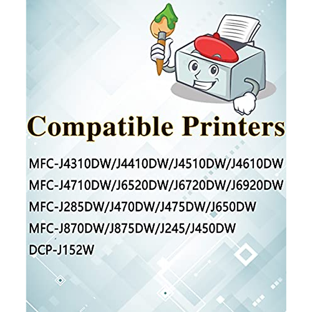 MM MUCH & MORE Compatible Ink Cartridge Replacement for Brother LC103 LC101 LC103XL to use with MFC-J870DW MFC-J6920DW MFC-J6520DW MFC-J450DW MFC-J470DW (10 Pack, 4 Black, 2 Cyan, 2 Magenta, 2 Yellow)