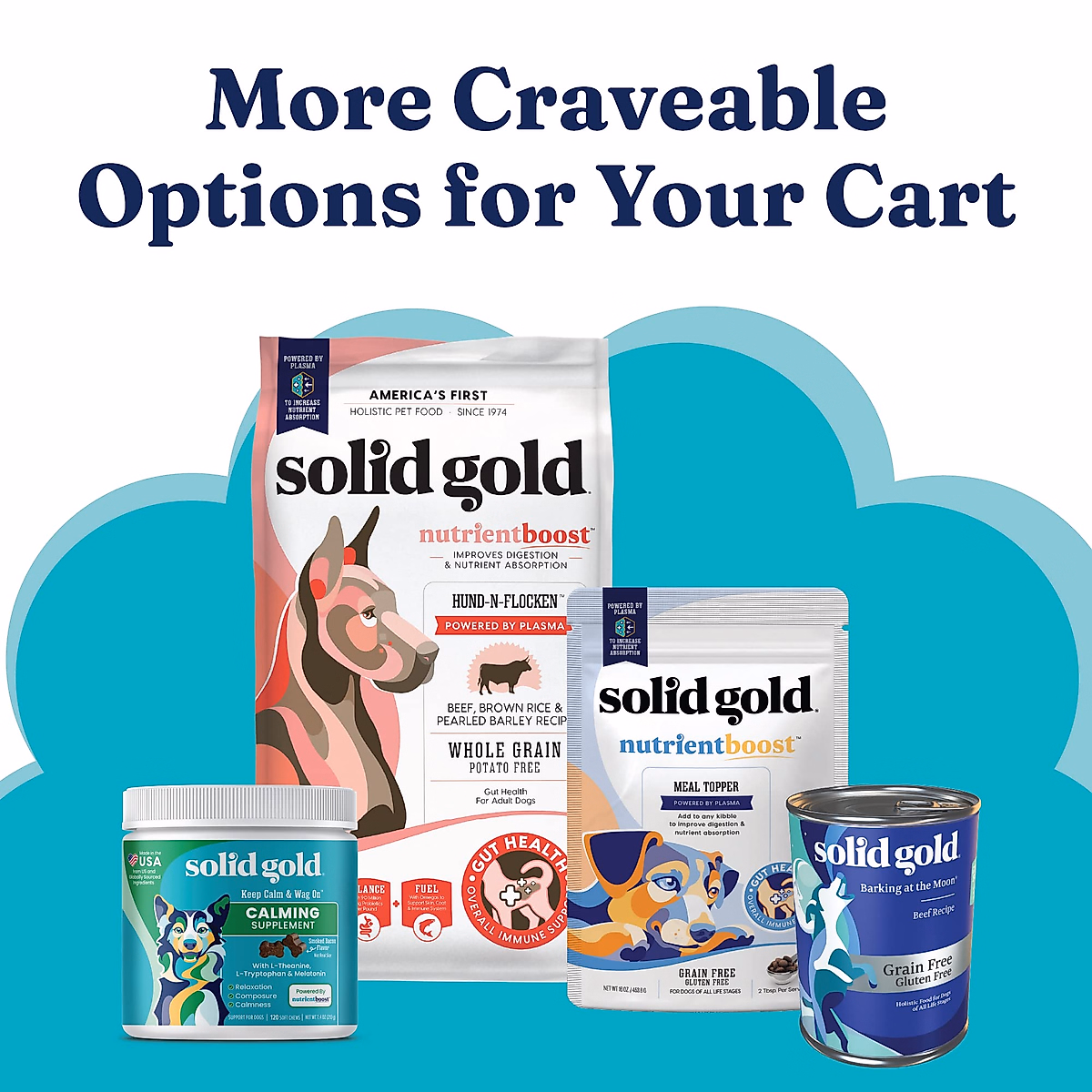 Solid Gold Beef Bone Broth for Dogs - Grain Free Dog Food Topper Rich in Collagen and Superfoods - Nutrient Dense Dog Gravy Topper for Dry Food - Promotes Gut Health and Hydration - 12 Pack