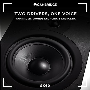 Cambridge Audio SX-60 Bookshelf Speaker | 100 Watt Home Theater Compact Speakers | Pair (Matte Black)
