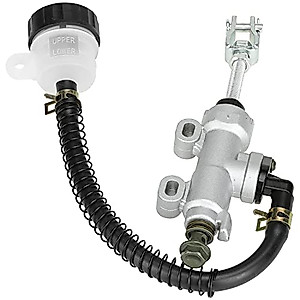 YOXUFA Rear Brake Master Cylinder Reservoir Hose Line for 90cc 110cc 125cc 150cc 200cc 250cc Arctic Cat Suzuki Chinese ATV Quad Pit Dirt Bike Yerf Dog Helix Coleman Go Kart Cart Buggy Motorcycle Parts