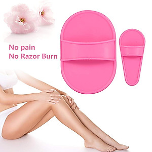 Hair Remover Buffer Pads, Hair Removal Exfoliating Pad Smooth Legs Skin Painless Scrub Depilatory Sanding Tool Set Smooth Away Replacement Pads for Body Physical Hair Removal Tool