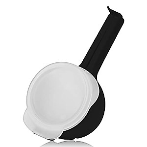 KUFUNG Food Storage Sealing Clips with Pour Spouts, Kitchen Chip Bag Clips, Plastic Cap Sealer Clips, Great for Kitchen Food Storage and Organization (M, Black)