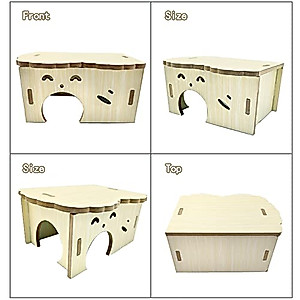 BNOSDM Hamster Wooden House Small Animal Hideout Small Pets Woodland House Habitats Decor for Hamster Mice Gerbils Mouse