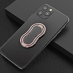 Z&Xin Cell Phone Ring Holder, 360° Rotation Transformer Magnetic Cellphone Stand Holder Car Mount Stander Finger Kickstand for iPhone 11 12 Huawei and All Smart Phones (Rose Gold)