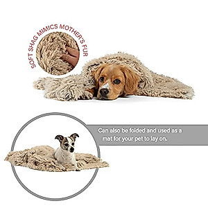 Best Friends by Sheri Calming Shag Fur Pet Throw Blanket, Taupe, 30"x40"