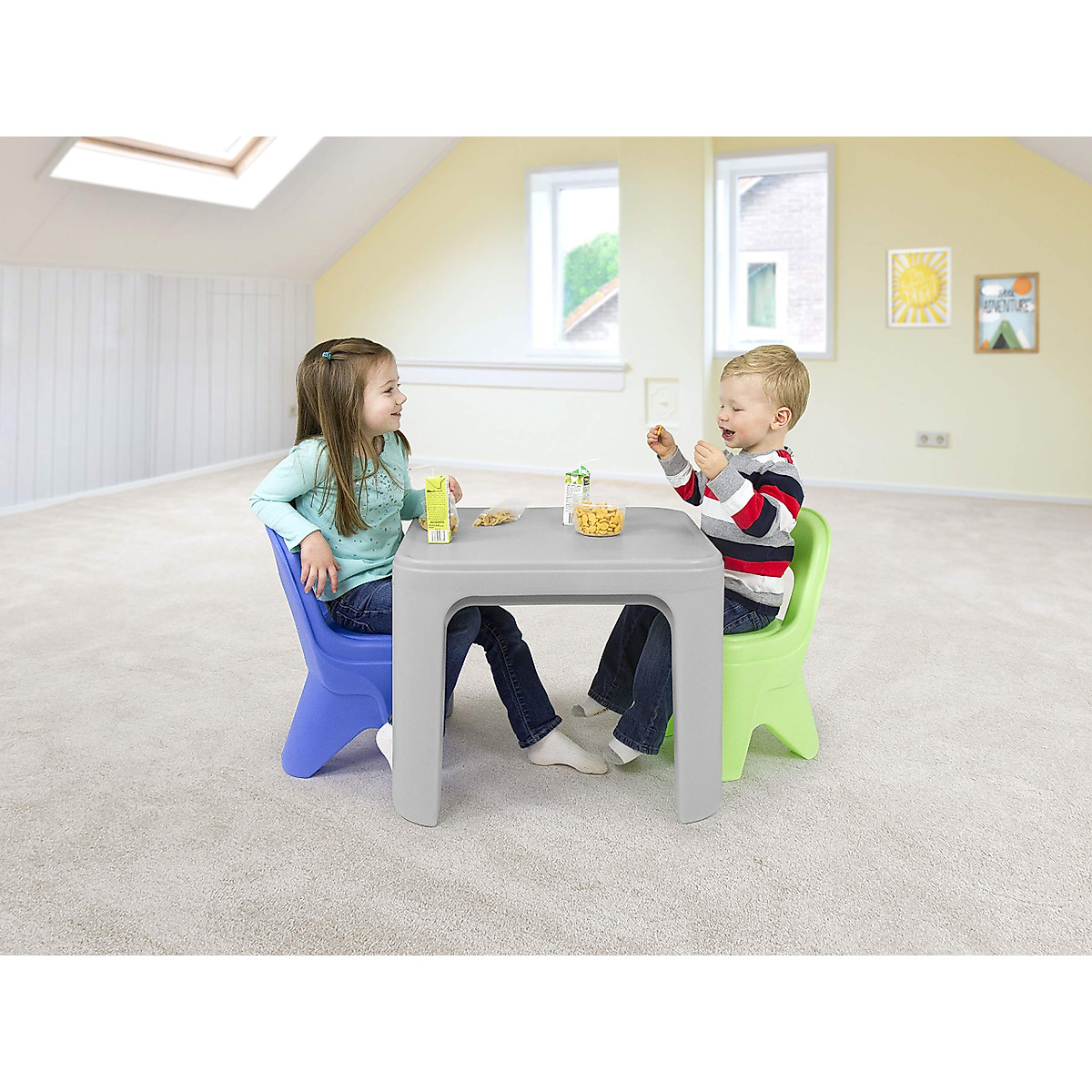 Simplay3 216080 Play Around Table and Chairs, Multi