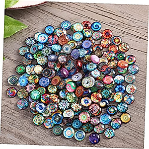 VILLCASE 200 pcs Gem Patch Mosaic Tile Jewelry Making Supplies Magnet Beads Beads DIY Domed Gemstone Patch Ear peircing kit Halloween Jewelry Gems Patch Glass 3D hat for Shoes