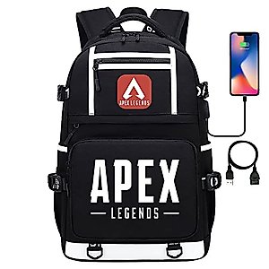 APEX, game accessories, Apex Legends, teenagers, school bags, men and women, backpacks，16 inches