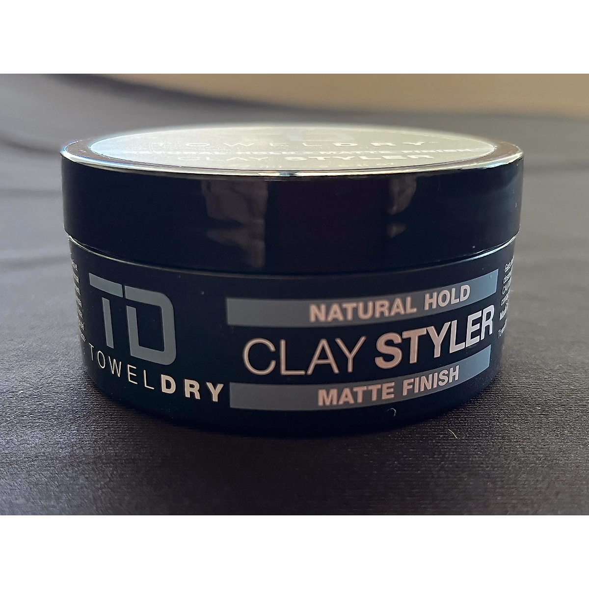 TOWELDRY Clay Styler Natural Hold + Matte Finish - Men's Hair Styling Clay Pomade - 5/10 Hold - Fragrance Free Texture - Easy Washout Formula - Men's Grooming Gear, Made in USA, 2.5 fl oz (73ml)