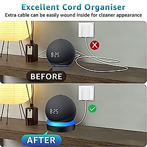 FUQINTOP Dot 4th/5th Generation Stand, Table Holder Mount with Light Guide, Enhance Light Effect, Space-Saving Dot 4/5 Accessories with Cable Management, Black