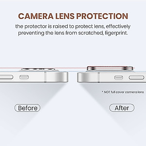 Goton [2 Pack] for iPhone 12 Pro Max Camera Lens Protector, Bling Glitter Diamond Metal Lens Protective Decoration Cover for iPhone 12 Pro Max 6.7inch (Silver+Rose Gold)