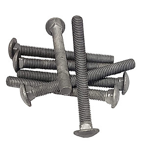 1/2" - 13 x 5" Carriage Bolt | Round Head| Hot Dip Galvanized | 10pcs